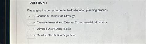 Solved Question 1please Give The Correct Order To The