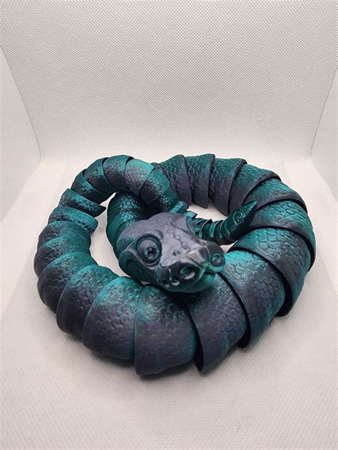 3d Printed Ball Python Articulating Sensory Toy Etsy Canada Prints