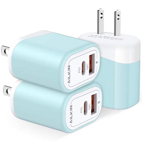 USB C Charger Wall Charger Block PCS AILKIN PD W Type C Block