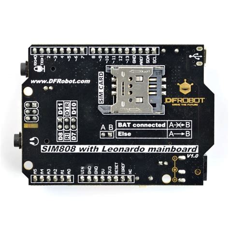 Dfrduino Leonardo With Sim808 Gsmgprsgps Module Development Board