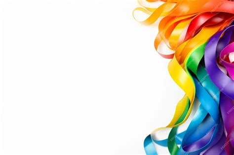 Premium Photo Lgbtq Pride Vibrant Ribbon Border Design In Rainbow