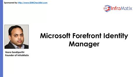 comparing forefront identity manager vs other identity managers ppt