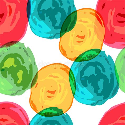 Abstract Colorful Circles Pattern Vector Seamless Background Stock Vector Illustration Of