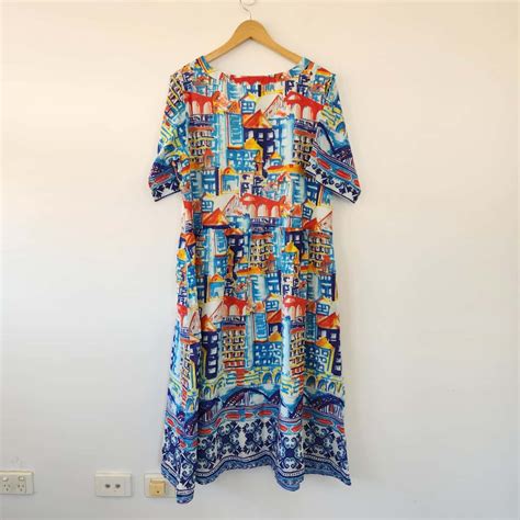 Orientique Naturally Australian Colourful Dress Plus Size 16xxl S