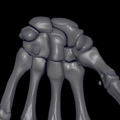 3d Model Human Hand Bones Vr Ar Low Poly Cgtrader