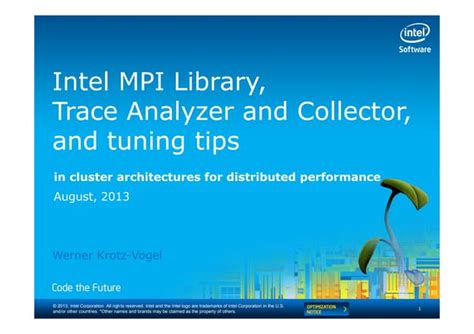 intel® trace analyzer e collector itac intel software conference