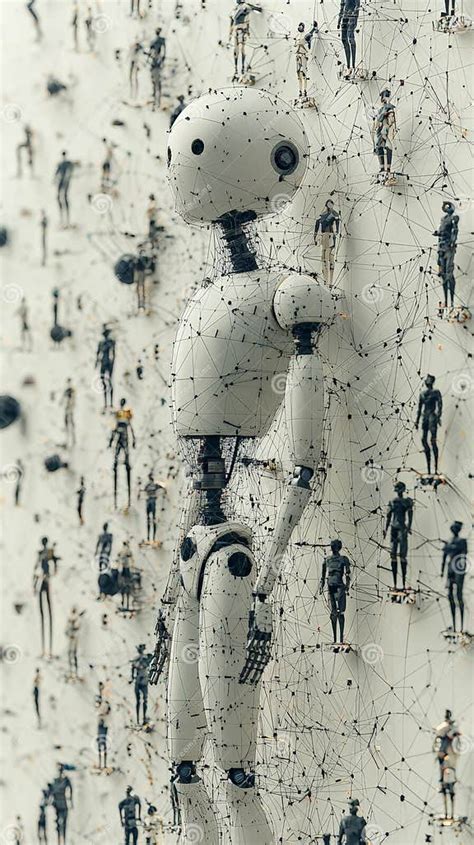 Detailed Hierarchical Organizational Chart With Human And Robot Members