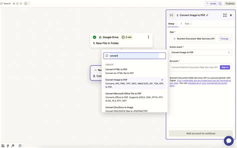 convert images to pdf with nutrient document web services api on zapier