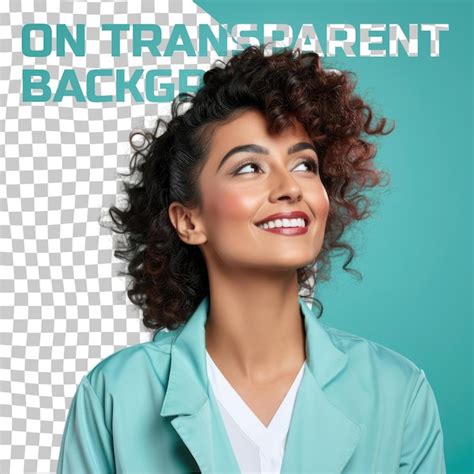 Забавная взрослая женщина с вьющимися волосами южноазиатского происхождения одетая в одежду