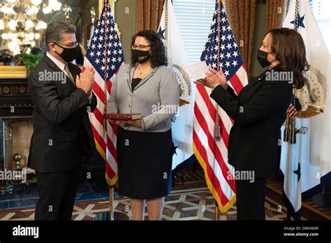 Health And Human Services Secretary Xavier Becerra Accompanied By His