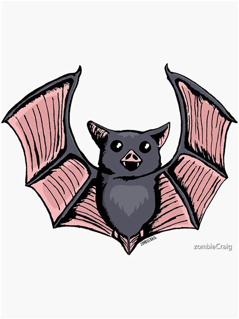 Pegatina Cute Halloween Batty De Zombiecraig Redbubble