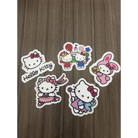 Hello Kitty Laminate Glitter Or Glossy Laminate Finish Sticker Pack