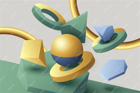 그라데이션 3d 기하학적 배경 무료 벡터