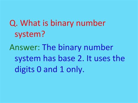 BINARY NUMBER SYSTEM PPT