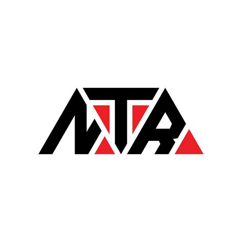 Ntr Triangle Letter Logo Design With Triangle Shape Ntr Triangle Logo