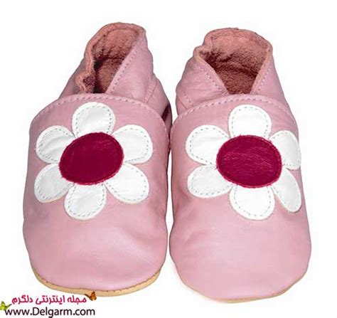 کفش بچه گانه صورتی چرم