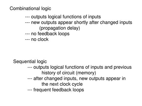 Ppt Outputs Logical Functions Of Inputs New Outputs Appear