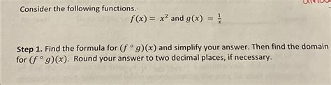 Solved Consider the following functions.f(x)=x2 ﻿and | Chegg.com