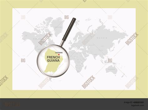 Map French Guiana On Vector And Photo Free Trial Bigstock