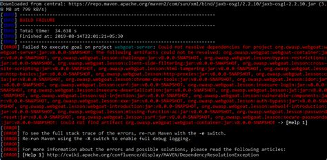 When Run The Code I Am Getting Build Error Issue · Issue 640 · Webgoat