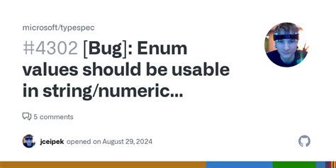 Bug Enum Values Should Be Usable In Stringnumeric Contexts · Issue