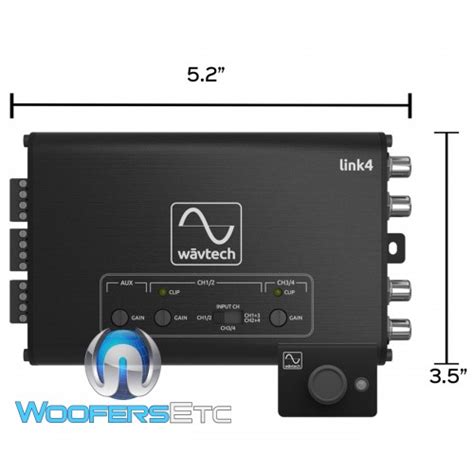 Wavtech LNIK Channel Line Output Converter With AUX Input Signal Summing And Remote