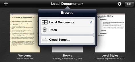 Omnioutliner 27 For Ios User Manual Importing From An Older Version Of Omnioutliner For Ipad
