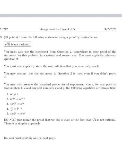 Solved You Must Also Use The Statement From Question Chegg Com