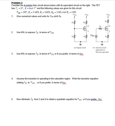 Solved Problem 3 Consider The 4 Resistor Bias Circuit Shown