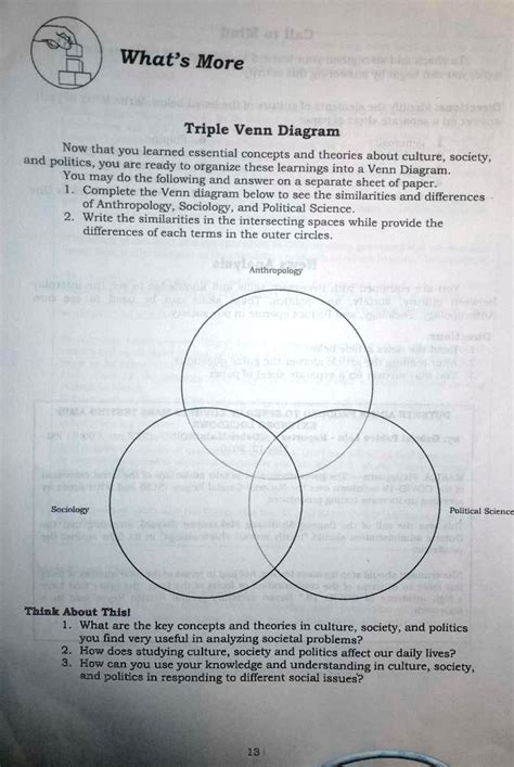Solved Triple Venn Diagramsimilarities And Differences Of