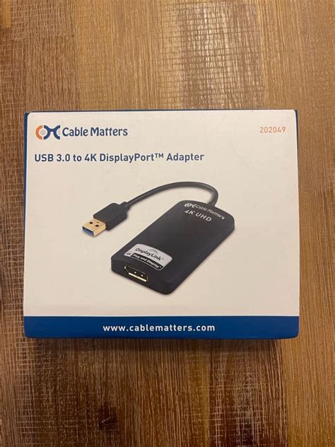 Cable Matters Usb To Displayport Adapter Usb 3 0 To Displayport Adapter Usb 3 To Displayport