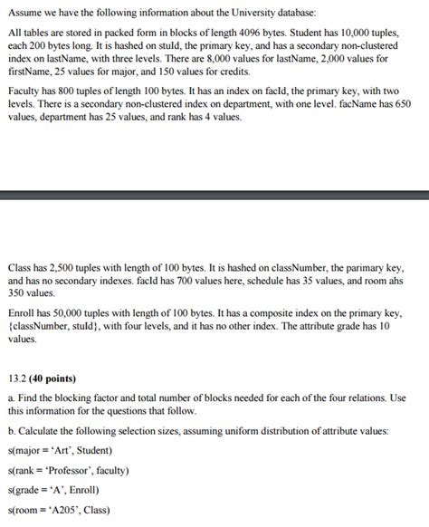 solved assume we have the following information about the