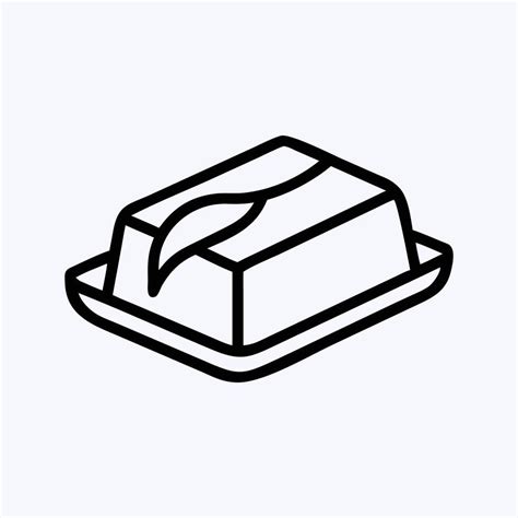 Butter Icon In Line Style On White Background 75707411 Vector Art At