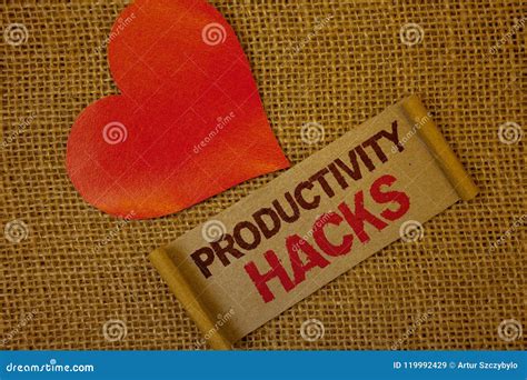 Word Writing Text Productivity Hacks Business Concept For Hacking Solution Method Tips