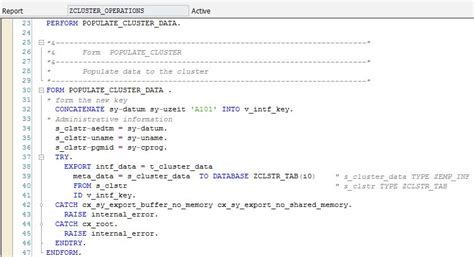 reading and writing data in cluster table sap community