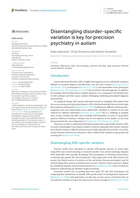 Pdf Disentangling Disorder Specific Variation Is Key For Precision