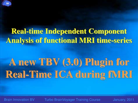 Ppt Real Time Independent Component Analysis Of Functional Mri Time Series Powerpoint