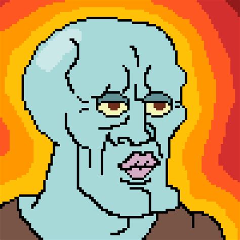 Handsome Squidward Art Detailed Dive