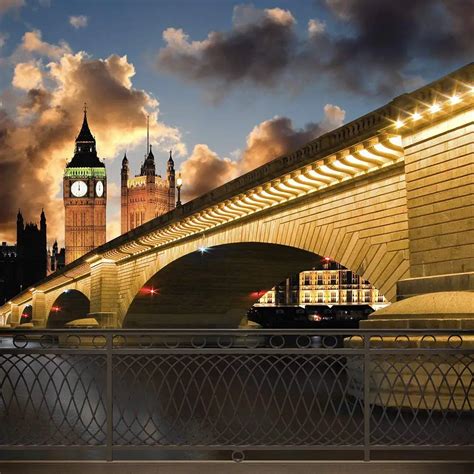 런던 시계 다리 템스 밝은 구름 사진 배경 고품질 컴퓨터 인쇄 경치 좋은 배경배경 Aliexpress