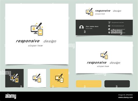 Responsive Design Logo Design With Editable Slogan Branding Book And