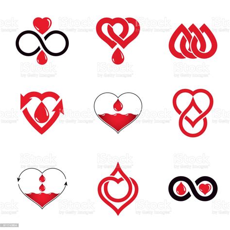 벡터 일러스트 레이 션 혈액 기부 테마 수혈 및 순환 유에 만든 대 한 재활 개념 벡터 Logotypes 약리학에 사용합니다 개념에 대한 스톡 벡터 아트 및 기타 이미지