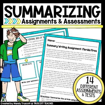 Summary 8th Grade Pdf Teaching Resources TPT