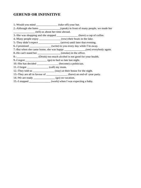 Grammar Gerund Vs Infinitive Pdf