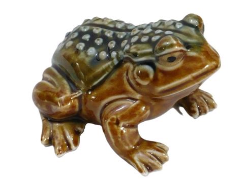 1960s Vintage Porcelain Toad Figurine Has Gold Eyes Japan Getluckyvintage Etsy