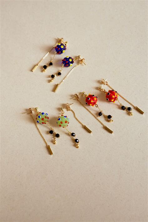 Chochin Artisanal Japanese Yokai Lantern Earrings Bold Etsy