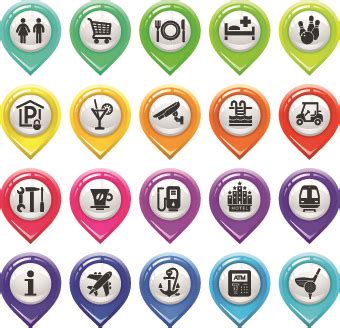 Map Marker Design Elements Vector Vectors Graphic Art Designs In Editable Ai Eps Svg Format