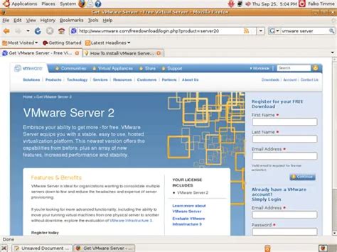 How To Install Vmware Server 2 On An Ubuntu 804 Desktop