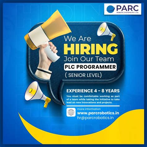 Hiring Plcprogrammer Automation Parcrobotics Wearehiring Parc