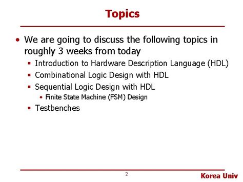 Comp 211 Computer Logic Design Lecture 5 Verilog Comp 211 Computer Logic Design Lecture 5 Verilog