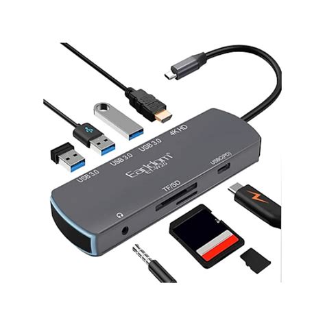 Earldom USB Hub HDMI Card Reader To Type C Adapter Wirelab